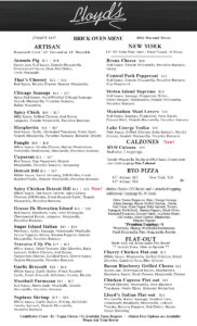 Menu – Lloyd’s